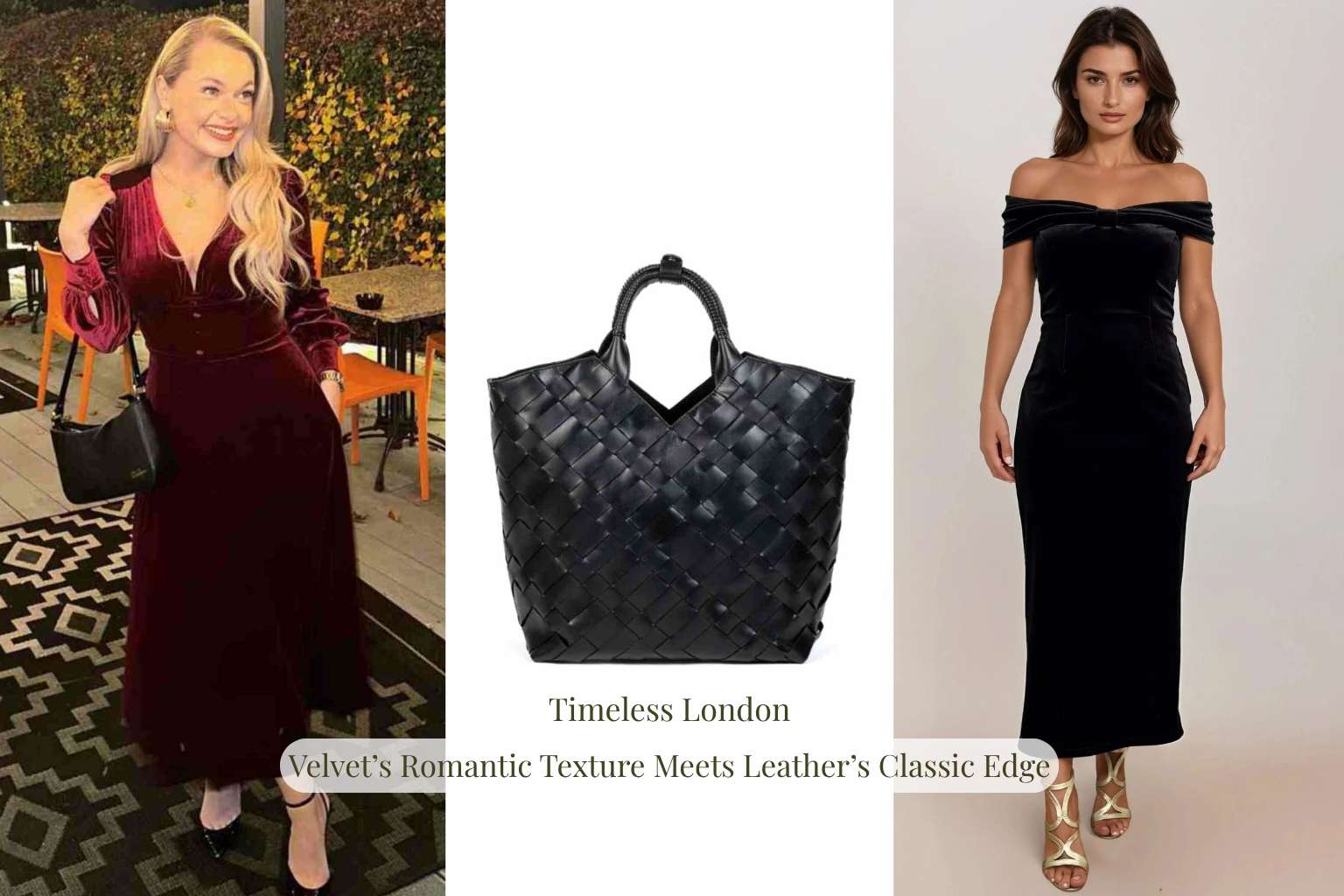 Velvet’s Romantic Texture Meets Leather’s Classic Edge – Timeless London